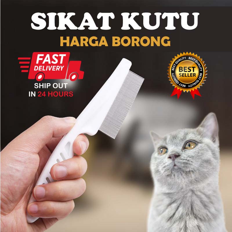 Pet Flea Comb Sikat Kutu Cat Lice Comb Dog Tick Remover Sisir Kucing Murah Grooming Tools ...