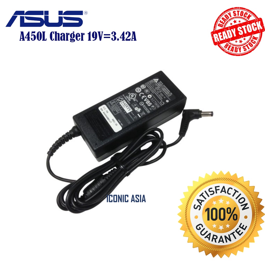 Asus A450L Charger 19V 3.42A with powercable(65W) | Shopee Malaysia