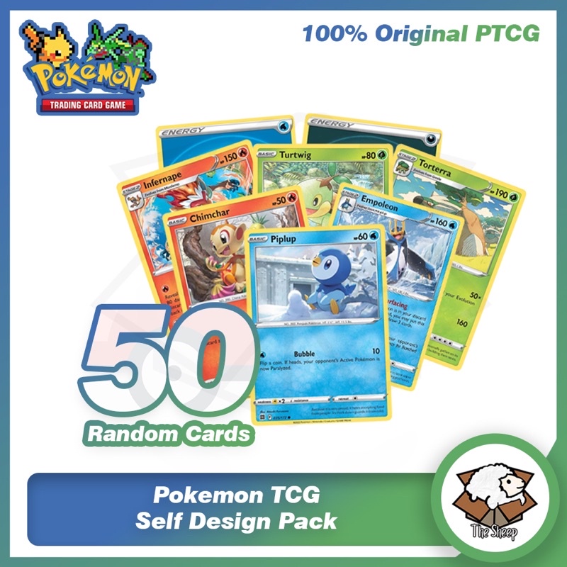 PTCG / Pokemon Card English Version - Self design common card pack 100% ...