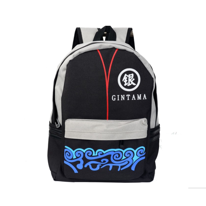 Gintama Backpack Man Male Grey Kelabu Bag Beg Black Anime Red Budak ...