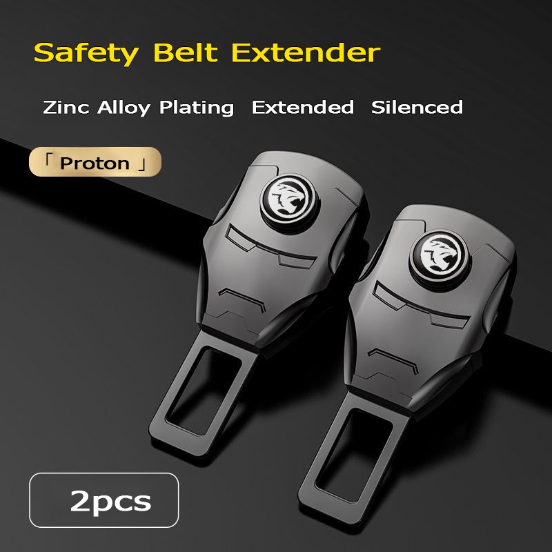 Car Seat Belt Extender Iron Man Zinc Alloy Silencer Buckle For Proton ...