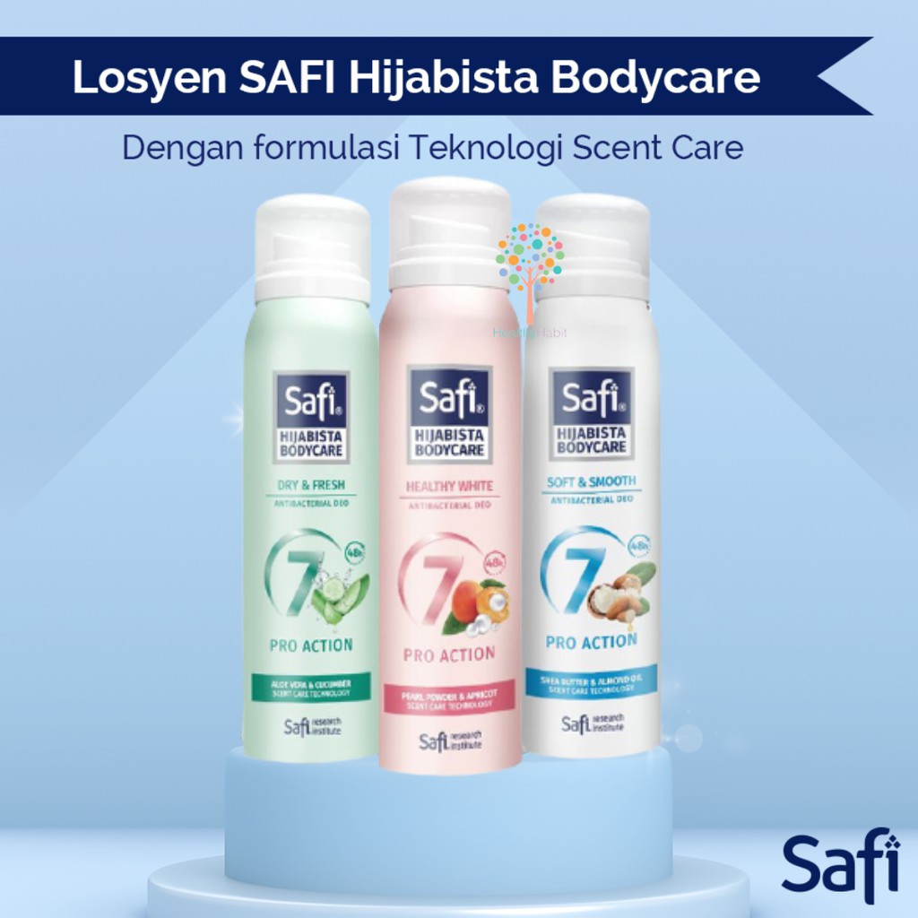 Safi Hijabista Bodycare Antibacterial Deodorant Spray 150ml | Shopee ...