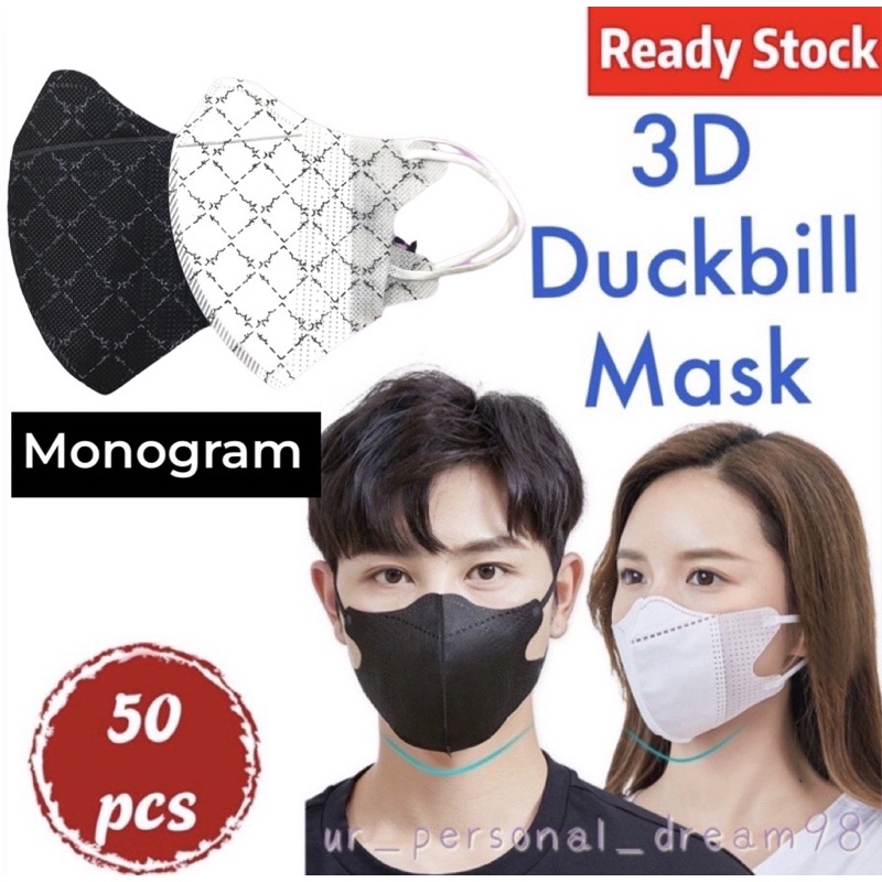 READY STOCK *50pcs* 4 PLY 3D FACE MASK Duckbill EAR LOOP | Shopee Malaysia