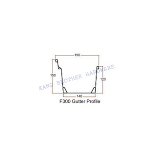 ARENSI MARLEY F300 PVC RAIN GUTTER(GREY) 1ft | Shopee Malaysia