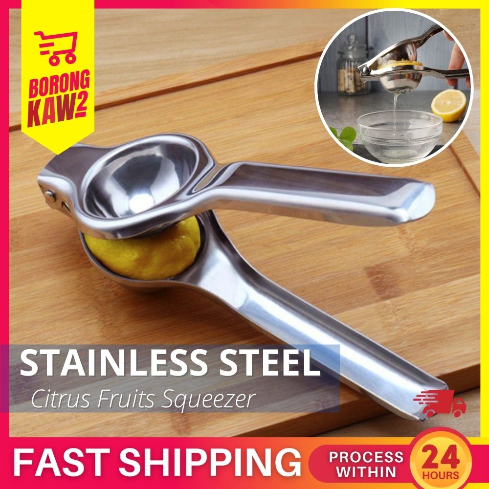 Stainless Steel Lemon Squeezer Orange Extractor Tool Citrus Fruits Squeezer Hand Pressing Juice ...