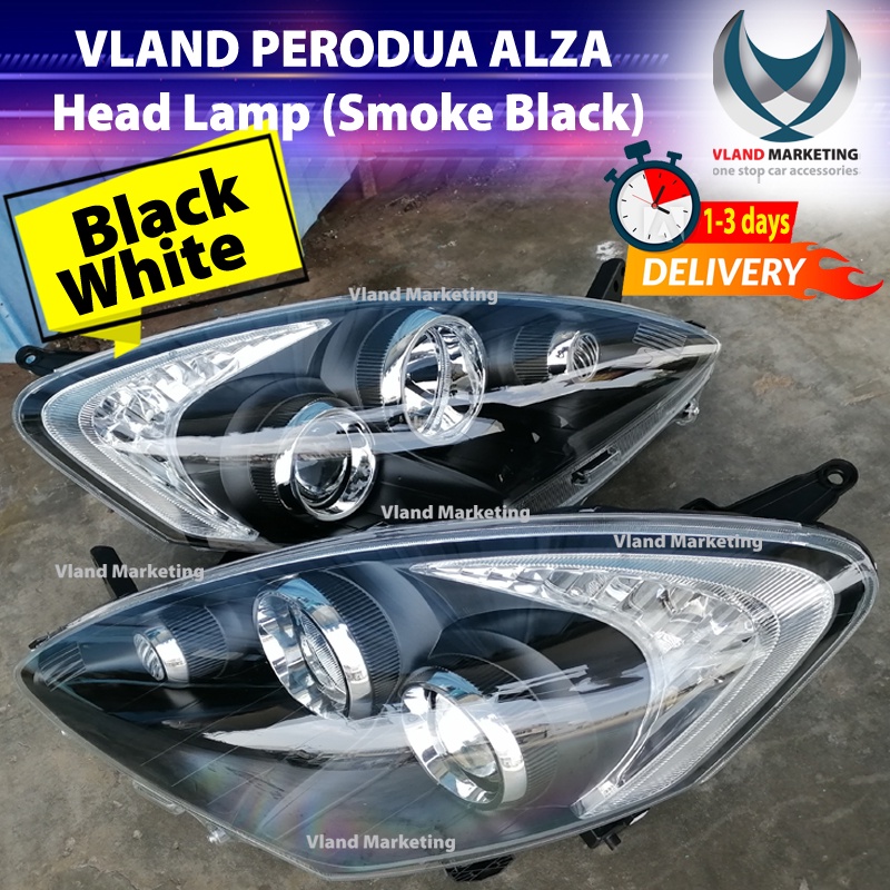 Vland Perodua Alza Head Lamp Headlight Smoke Black 2010 - 2021 Alza ...