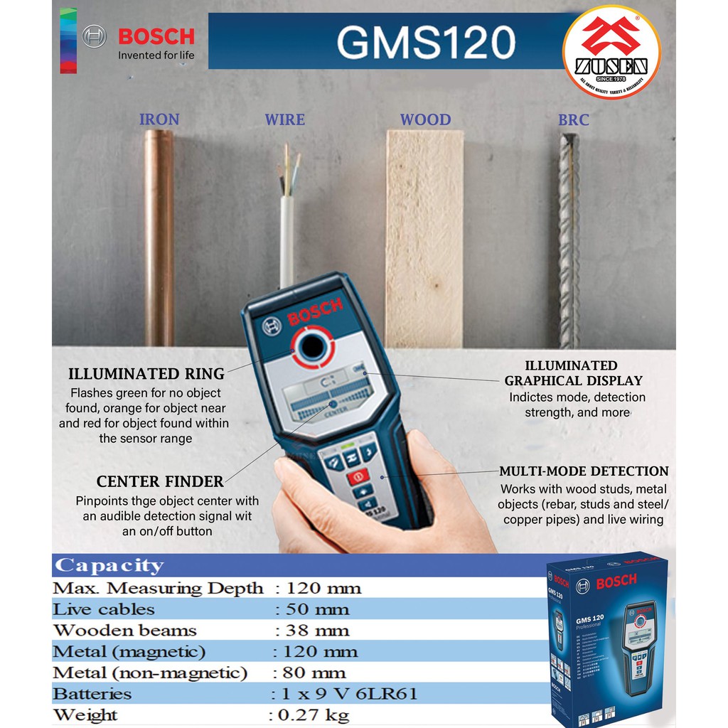BOSCH GMS 120 DETECTOR | Shopee Malaysia