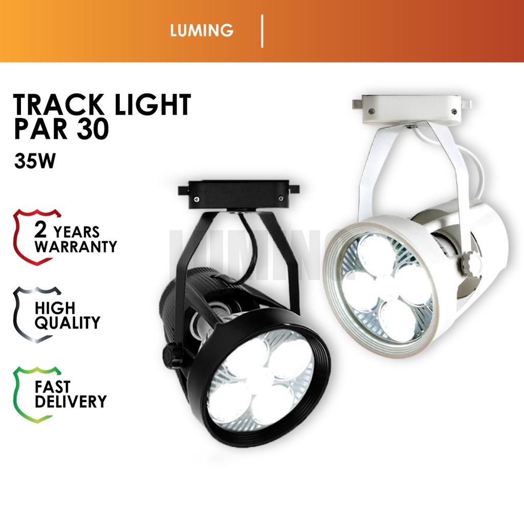 LMG_ LED 35W Track Light Casing Par30 Bulb Tracklight Rail Bar COB ...
