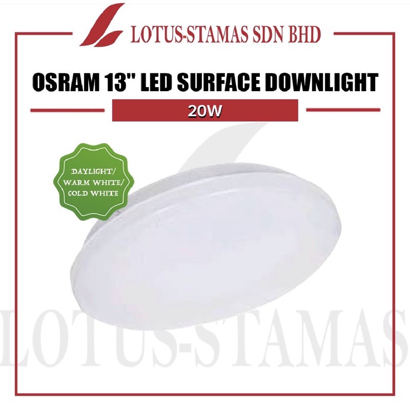 OSRAM 13" 20W LED SURFACE DOWNLIGHT DAYLIGHT / COOL WHITE/ WARM WHITE ...