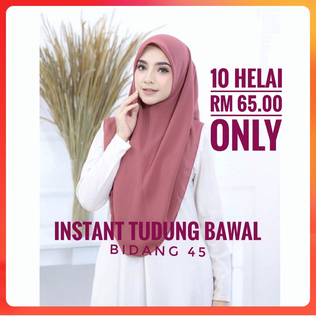 Tudung Instant Bawal, Tudung Sarung Instant, Factory Price, 100% ...