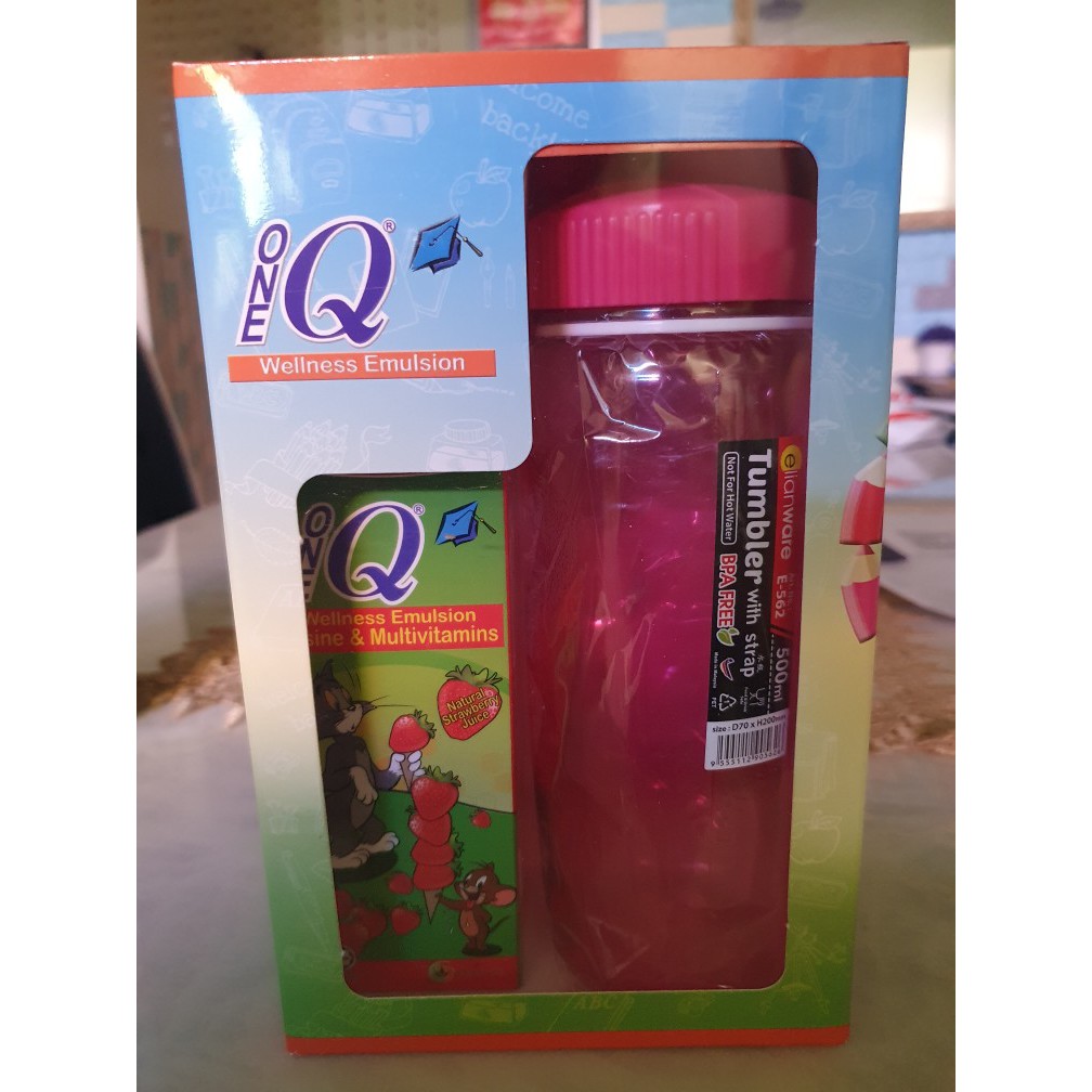 One Q Wellness Emulsion Lysine & Multivitamins 120ml Free Tumbler 500ml ...