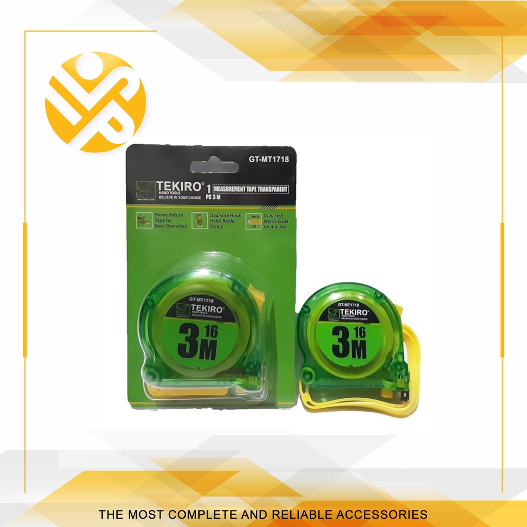Tekiro 3M Transparent Meter / Hand Meter / 3 Meter Roll Meter | Shopee ...