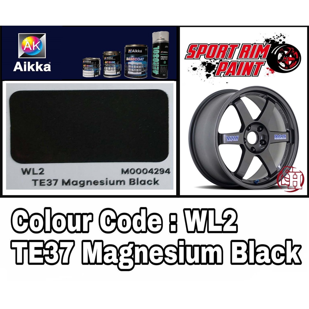 WL2 TE37 Magnesium Black - Aikka Sport Rim Colour Series | Shopee Malaysia
