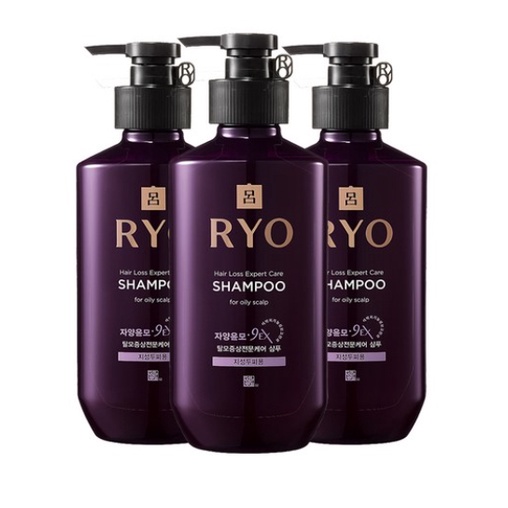 [RYO] 9EX Anti Hair Loss Expert Care Shampoo For Oily Scalp 400ml X 3ea ...