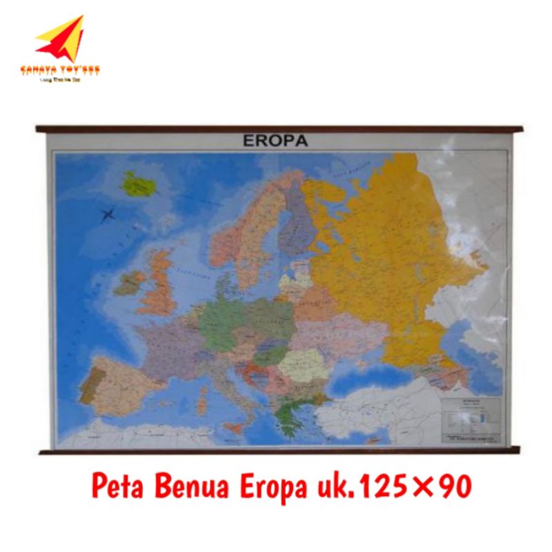 European Continent Map (Frame+Hanging) | Shopee Malaysia
