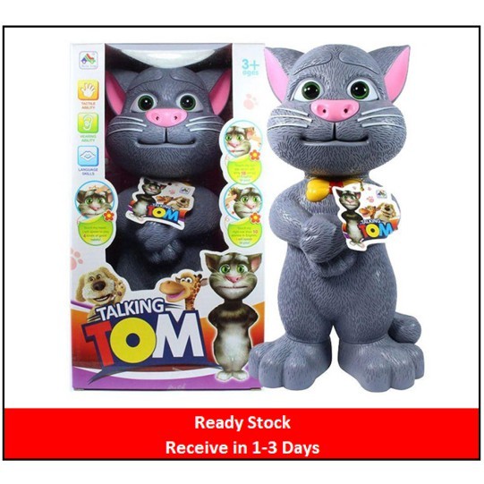 🌟Ready Stock🌟Talking Tom Cat Toy- Story tell Records Response Sing ...