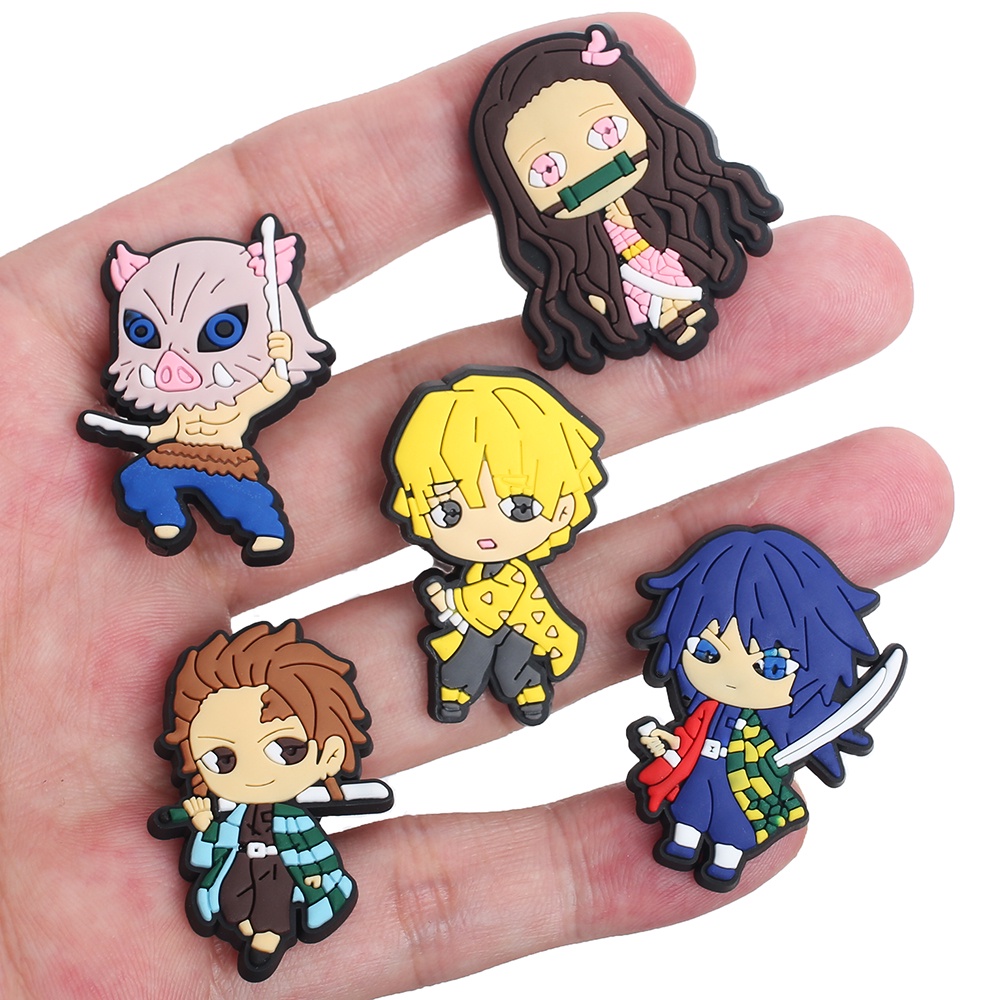 Cartoon Demon Slayer Jibbitz Anime Shoe Charms Zenitsu Kamado Jibitz ...