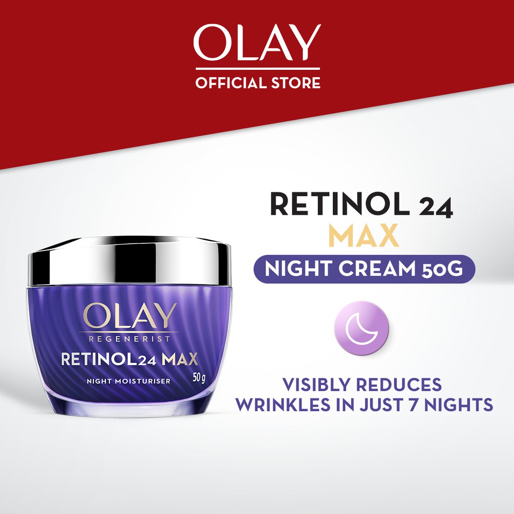 Olay Regenerist Retinol 24 Max Anti Aging Night Moisturiser 50g ...