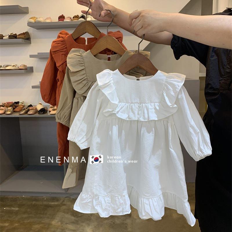 Dress Baby Girl Kids Cotton Loose Dress Princess Dress Puff Sleeve ...