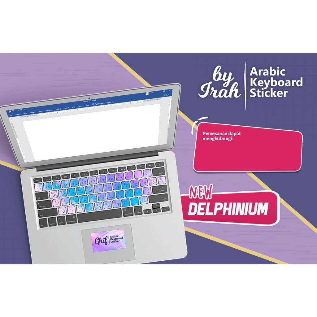 KEYBOARD STICKER ARABIC JAWI RUMI ALPHABET DELPHINIUM WITH FREE GIFT ...