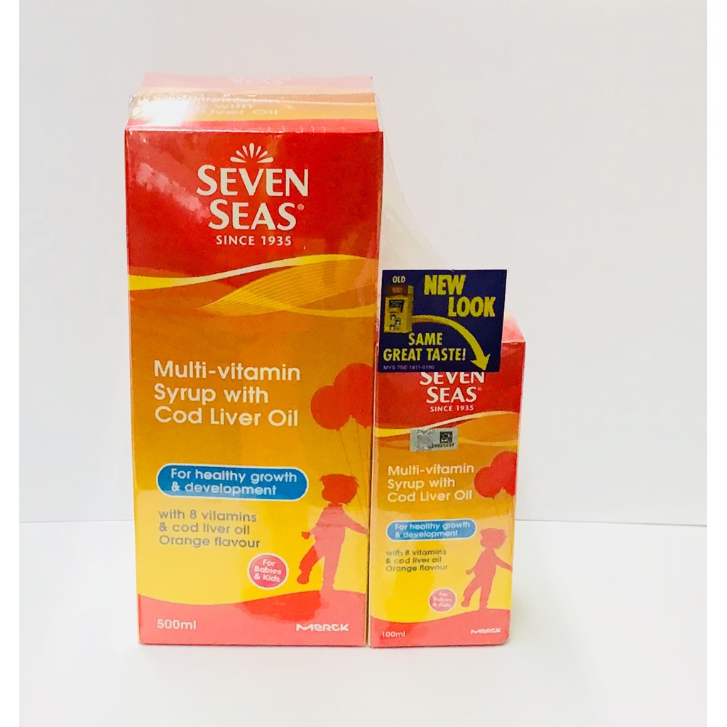 Seven Seas Multivitamin Syrup With Cod Liver Oil 500+100ml (New Packing ...