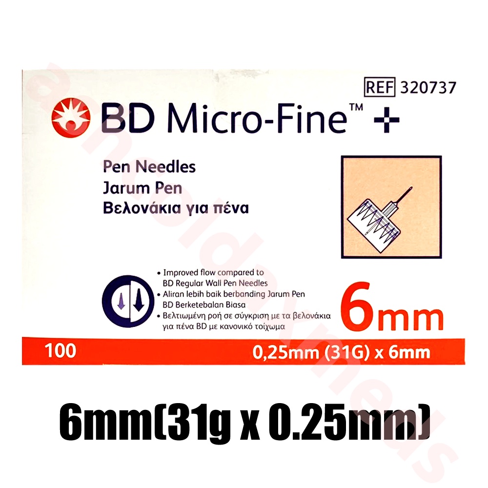 (BOX) BD Micro-Fine/ultra-Fine Pen Needles 100's/Unifine 4mm (Untuk ...