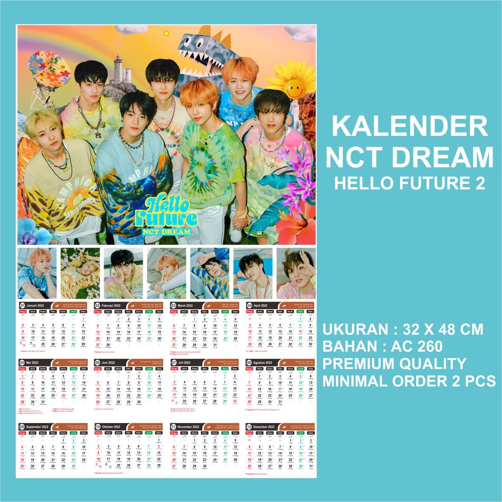 Wall CALENDAR 2025 - NCT DREAM HELLO FUTURE VER 1-5 - KPOP UNOFFICIAL ...