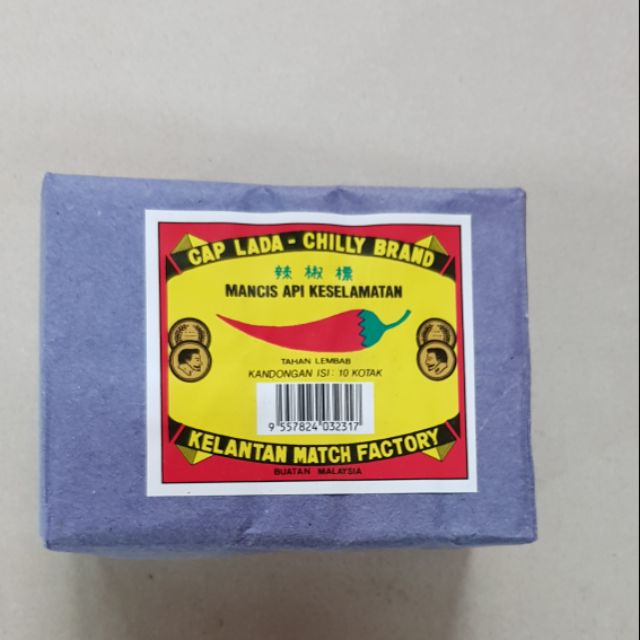 Mancis Api Cap Lada / Match Chilly 10 Unit Per Pack | Shopee Malaysia