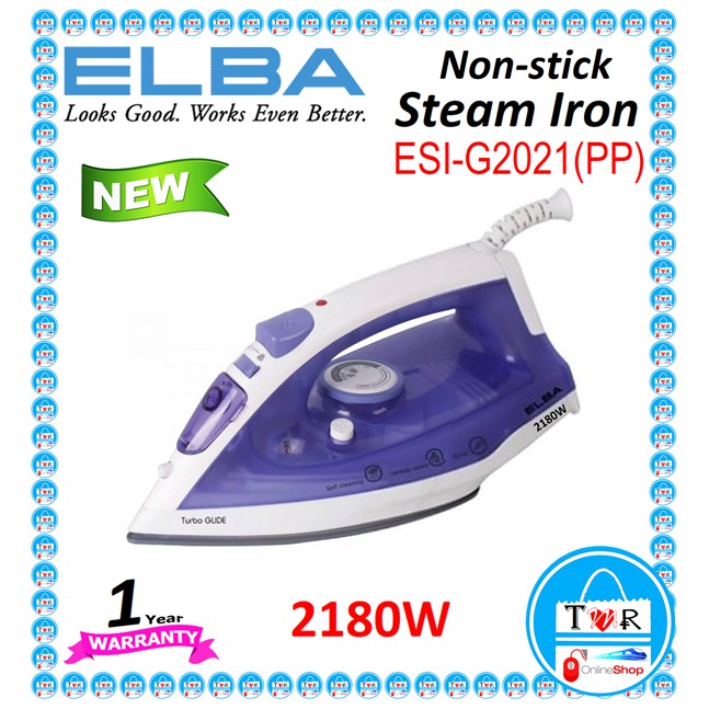 Elba Steam Iron with Non-Stick Soleplate ESI-G2021(PP) / Philips Steam ...