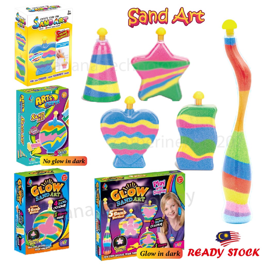 Sand Art For Kids Art & Craft Mainan Pasir Sand Decoration Pasir Mainan ...