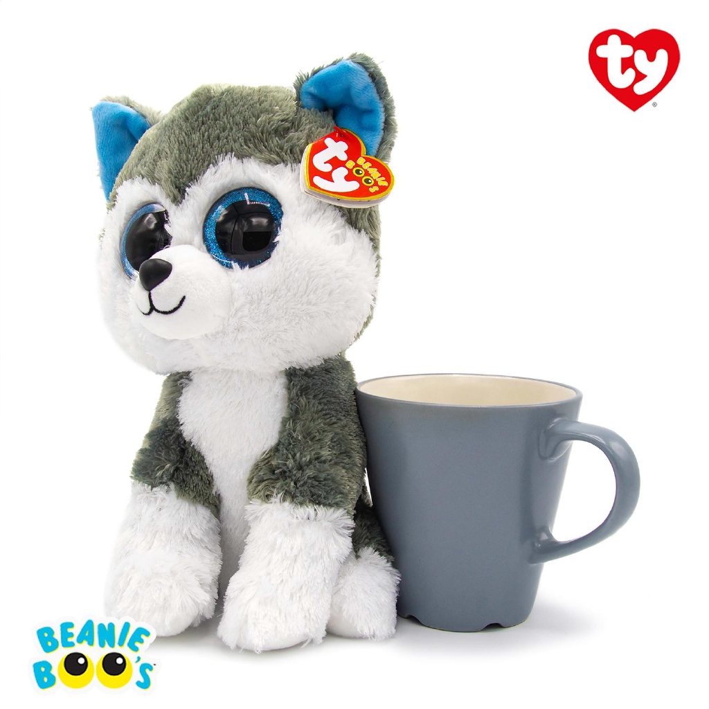 Ty Beanie Boos Slush The Grey & White Husky Soft Toys | Shopee Malaysia