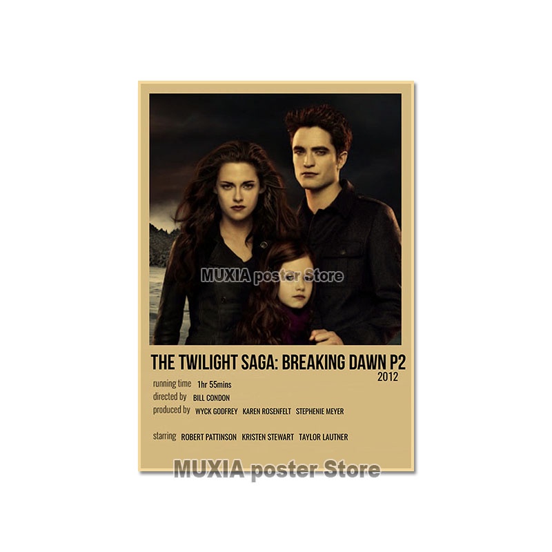 Classic Movie Series The Twilight Saga Posters Aesthetic Retro Kraft ...