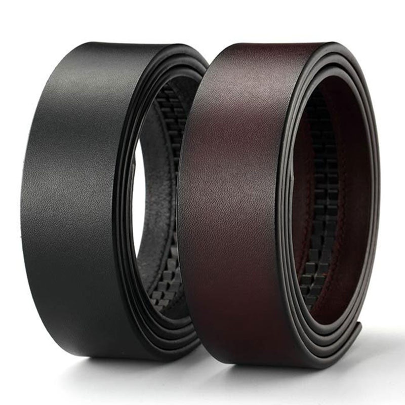 100% Original Cowhide Belt No Buckle Men High Quality Genuine Leather ...