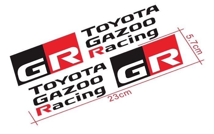 car door sticker toyota GR gazoo racing stiker pintu kereta GR bonet ...