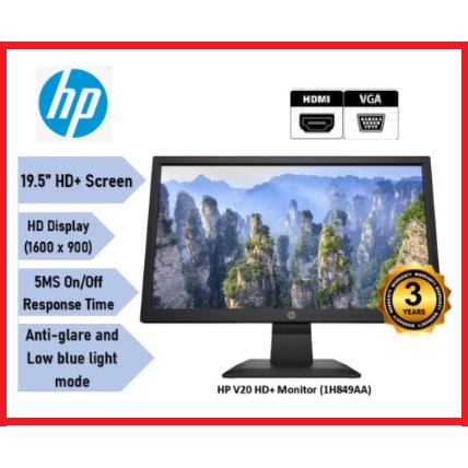 HP V20 HD+ MONITOR - 19.5" - 1H849AA (READY STOCK) | Shopee Malaysia
