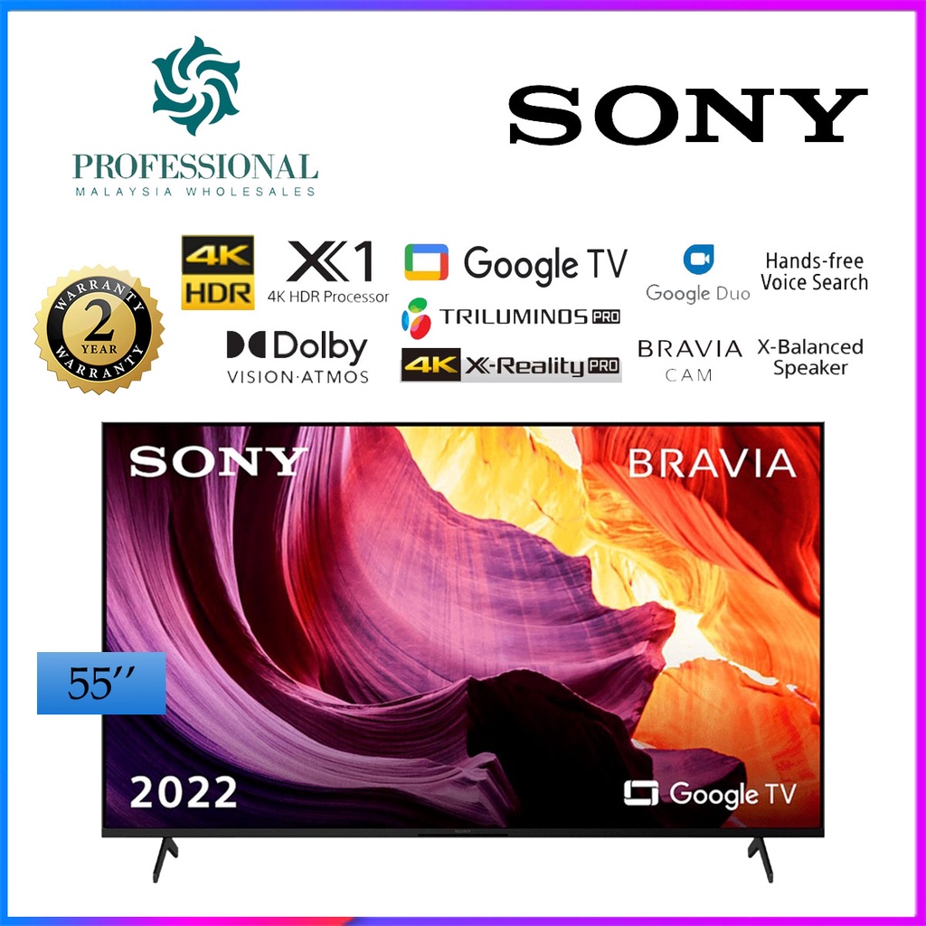 Sony 55/65/75 Inch 4K Ultra HD Smart TV Google TV with HDR KD55X80K ...