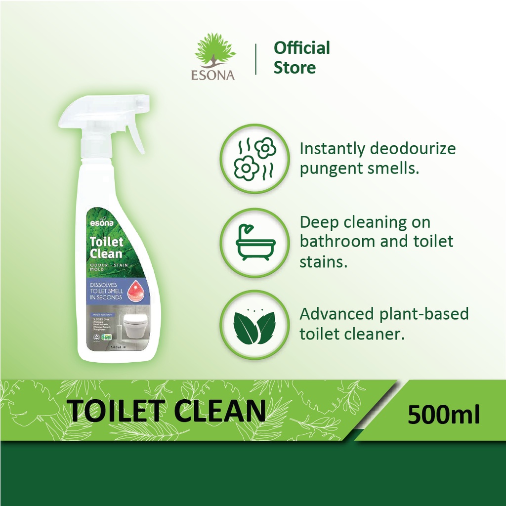 ESONA Toilet Clean Natural Bathroom Cleaner 浴室清洁剂 (500ml) | Shopee Malaysia