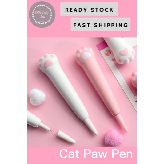 [Ready Stock] Cute Pen Cute Cat Paw Pen Soft Squeezable Silicone ...