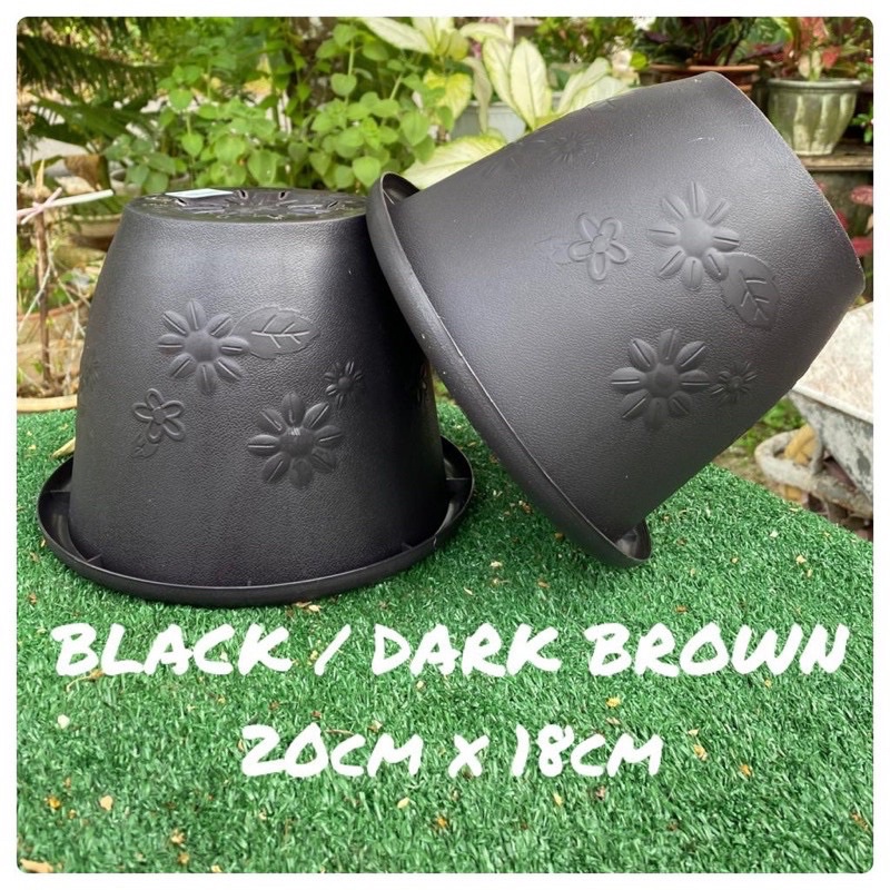 PASU PUTIH EMPAT SEGI 11cm x 11cm / PASU BUNGA SAIZ POKOK SEMAIAN ...