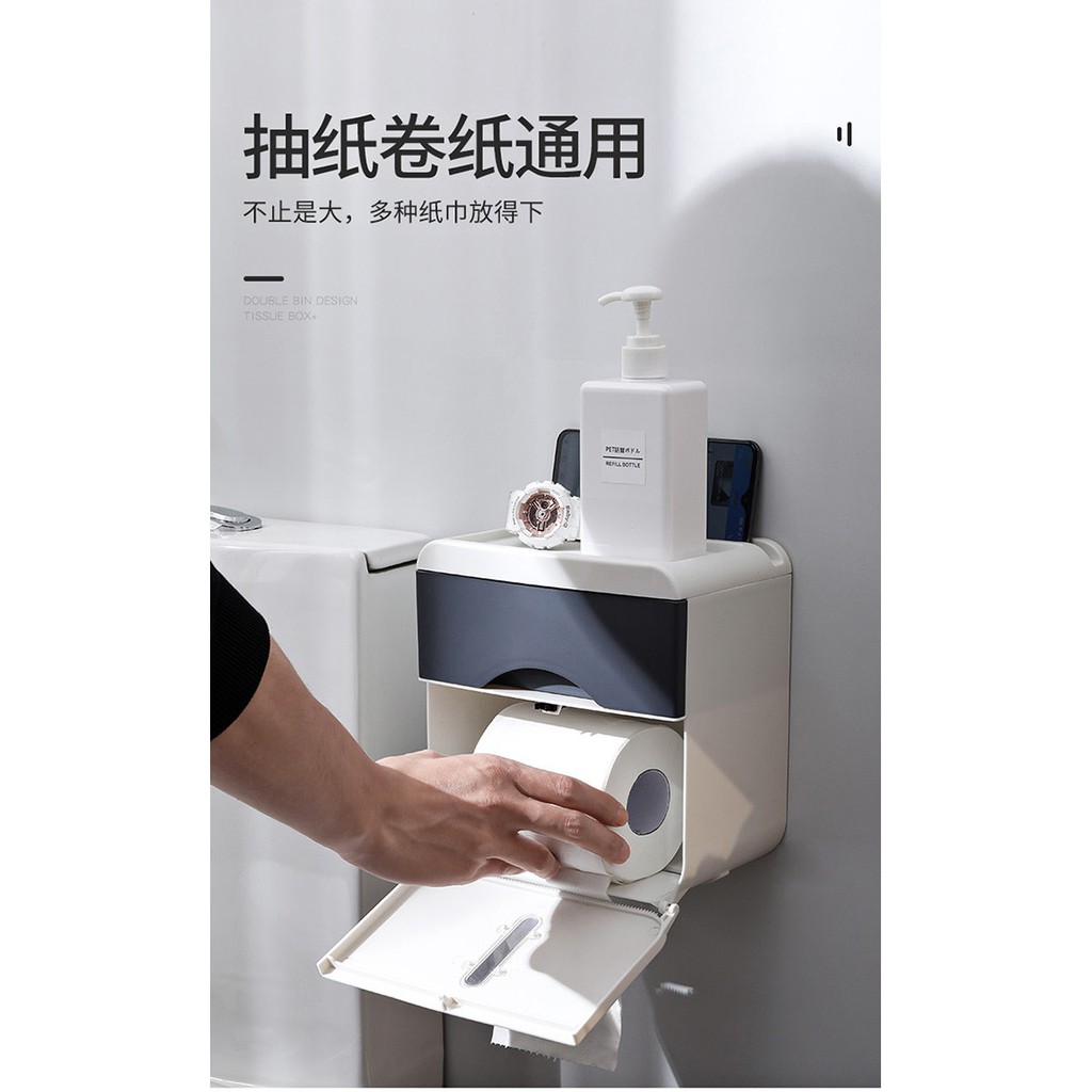 Tempat Letak Tisu Gulung Tandas Boleh Gantung Dinding Roll Tissue Box ...