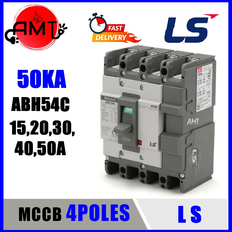 LS 4P MCCB 50KA ABH54C 15A 20A 30A 40A 50A | Shopee Malaysia