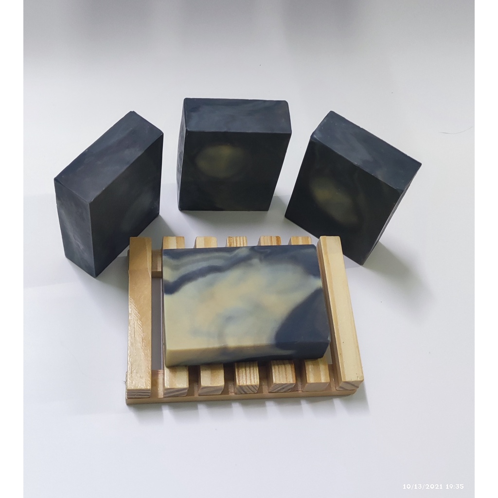 COLD PROCESS SOAP CHARCOAL + ROSE 80G +/- (UNSCENTED) | Shopee Malaysia