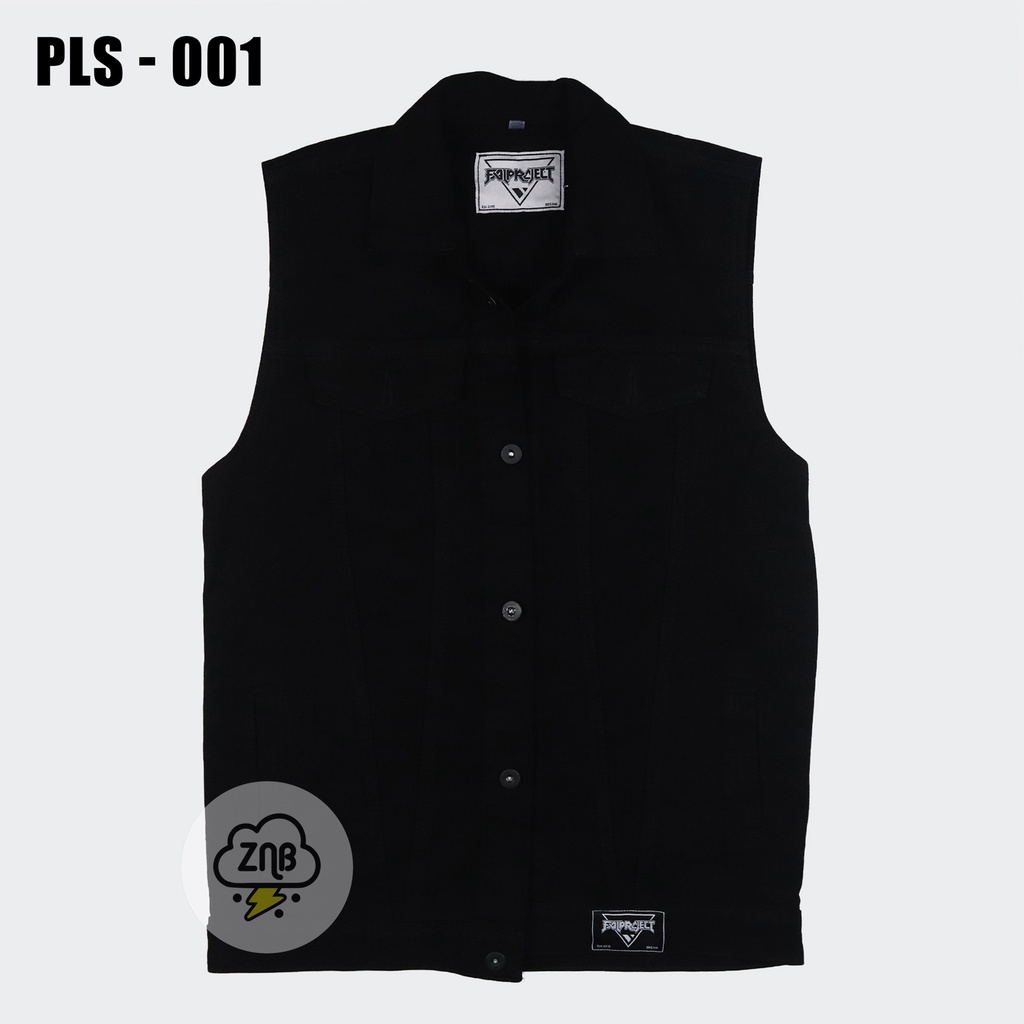 HITAM Plain Black Vest DENIM Vest JEANS Vest | Shopee Malaysia