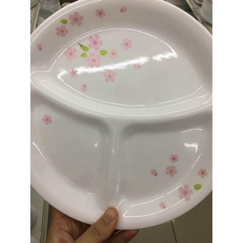 CORELLE Pinggan Suku Suku Separuh Divided Dish Plate 21.6cm | Shopee ...