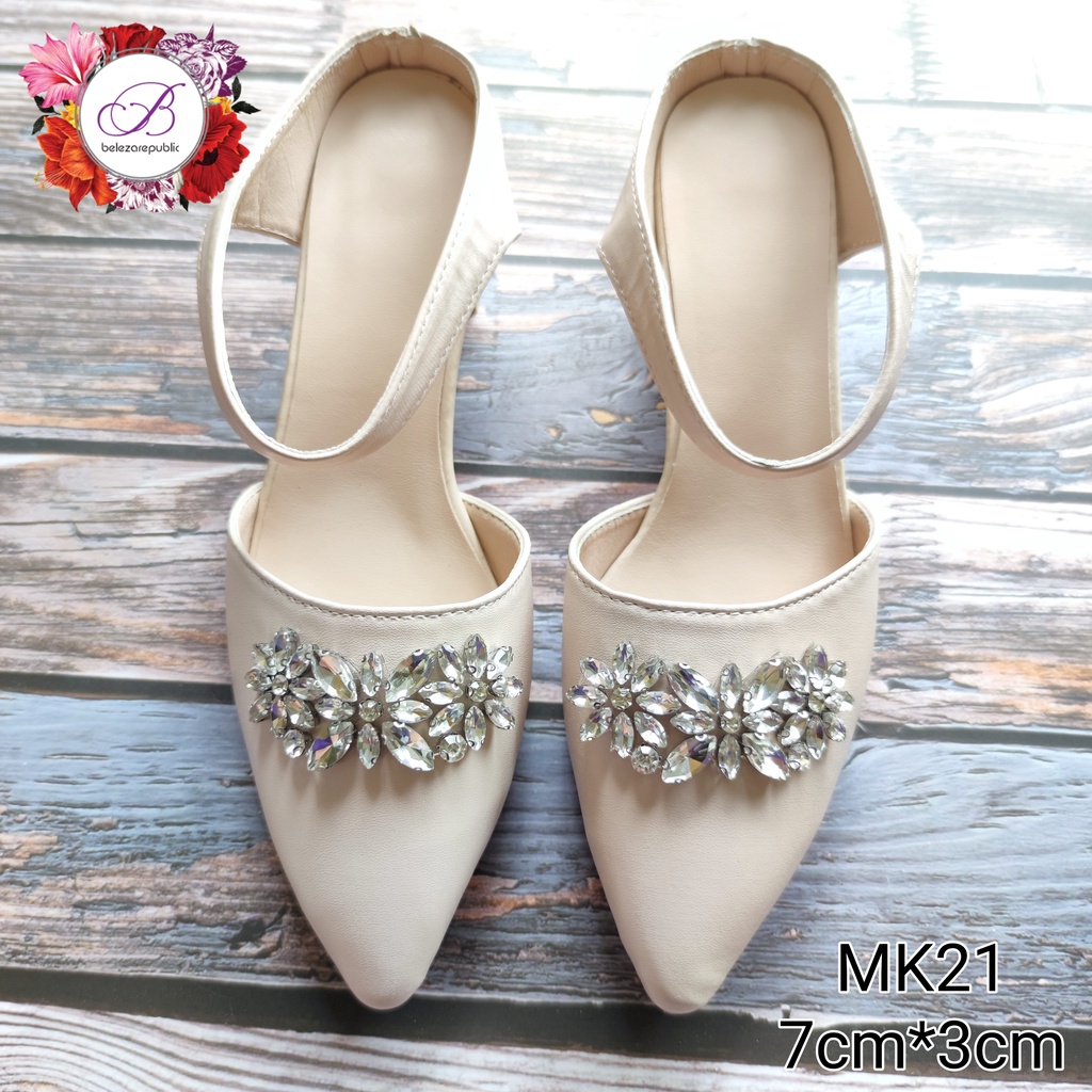 Part B- 2pcs/Sepasang Beleza Beads Shoe Sticker Kasut Nikah Perempuan ...