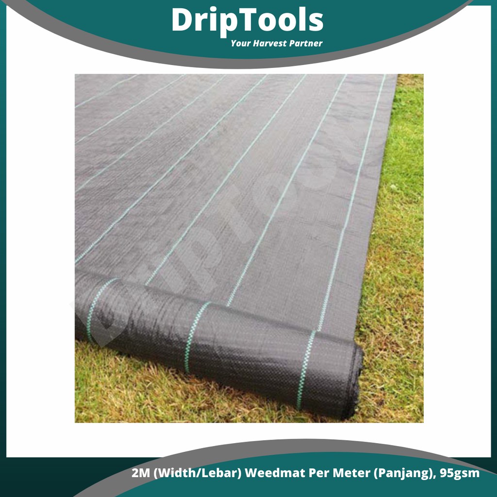 2M (Width/Lebar) Weedmat, Weed Mat, Plastik Penutup Tanah Per Meter ...