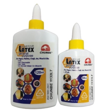 Chunbe Adhesive Twist Latex Glue 60ml & 120ml / Chunbe Gam Latex putih ...