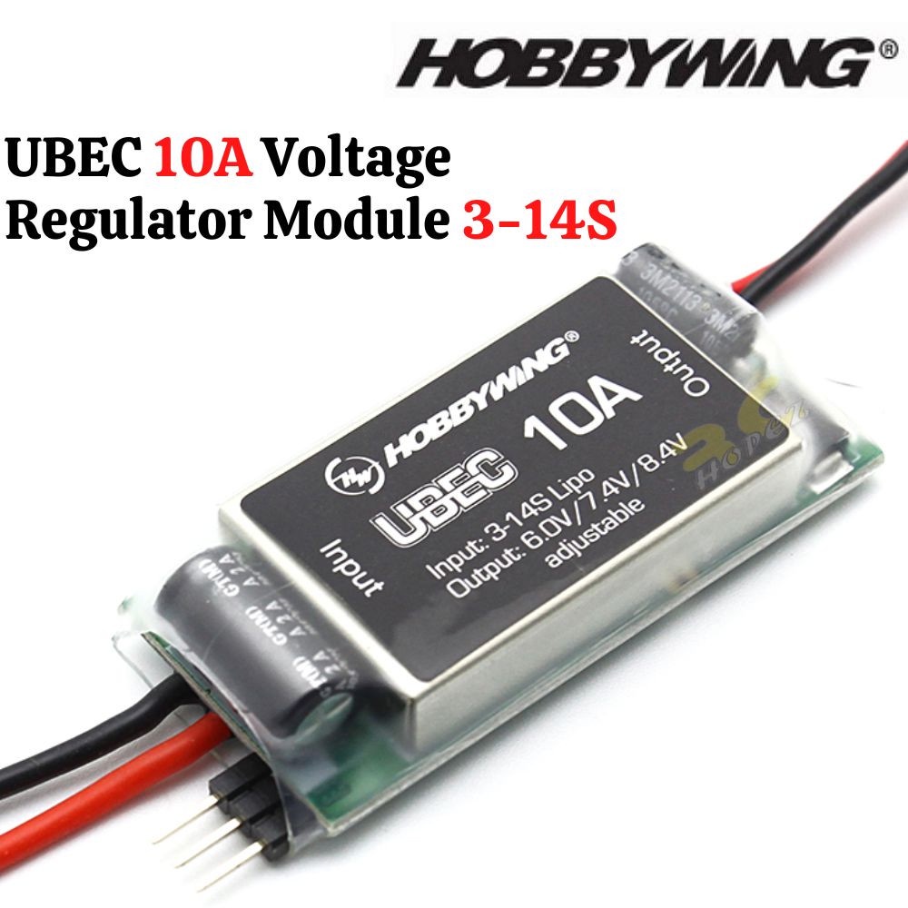 Hobbywing UBEC 10A Voltage Regulator Module 3-14S 6 / 7.4 / 8.4V 10A ...