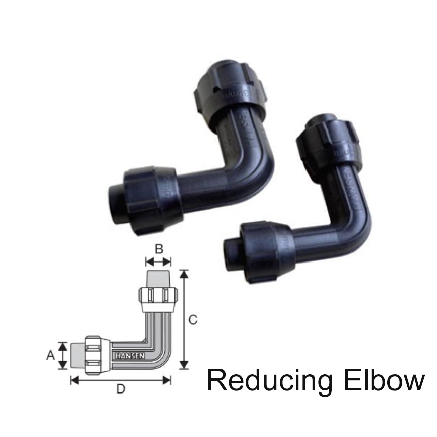 [ 1 UNIT ] Hansen Poly Reducing Elbow socket Fitting Penyambung Poli ...