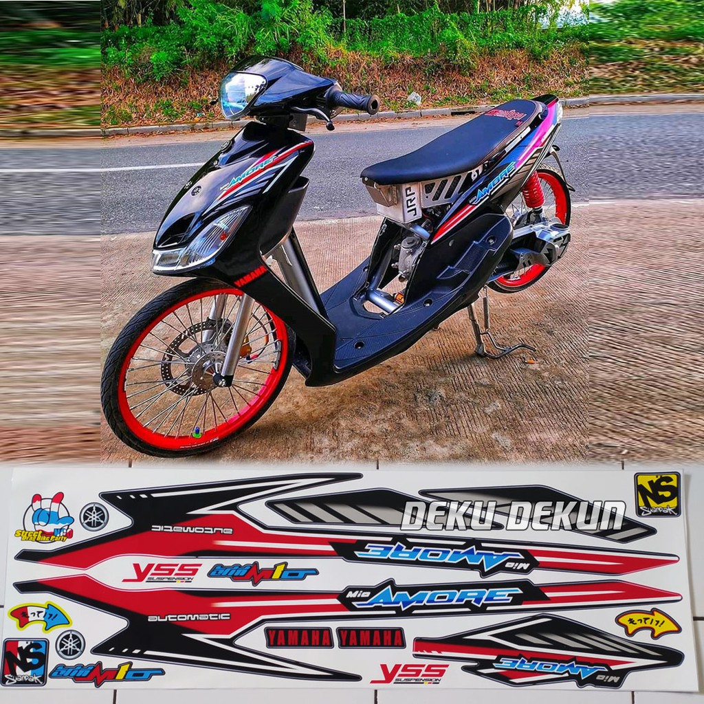 Striping Mio Sporty Mio Smile Variation Mio Amore Black Motorcycle ...